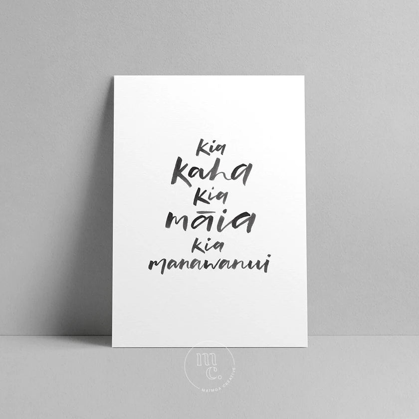 'Kia kaha' Art Print - Maimoa Creative – Awhi Company
