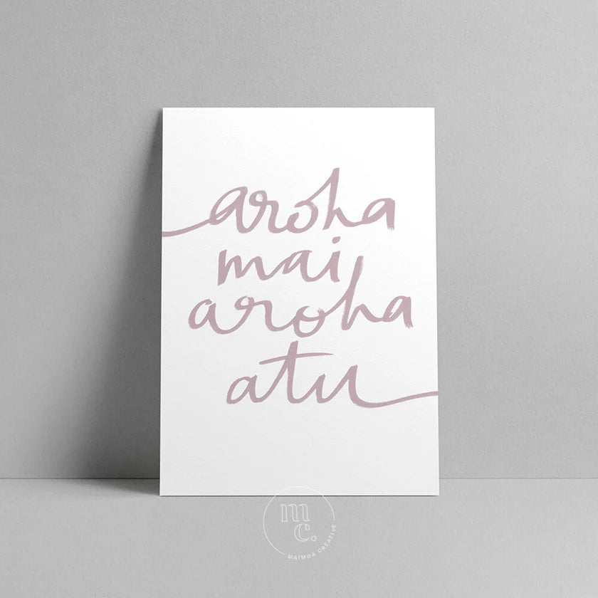 'Aroha mai, aroha atu' Art Print - Maimoa Creative – Awhi Company